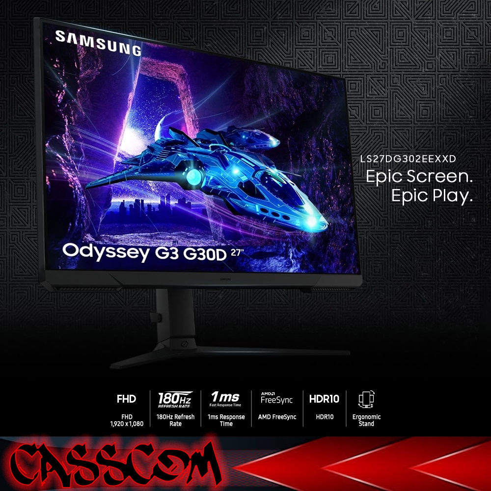 Jual LED Samsung LS27DG302EEXXS 27" Odyssey G3 G30D FHD 180Hz Gaming ...