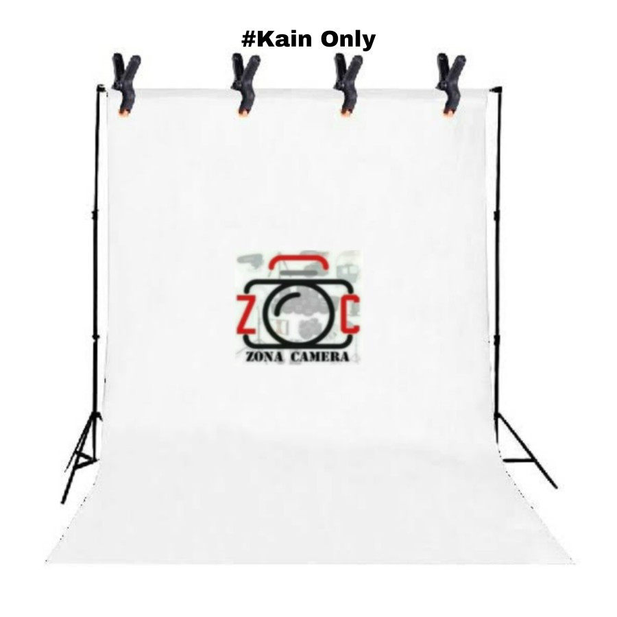 Jual Background Putih 5x4m Backdrop white 4x5m Layar Foto Video Studio ...