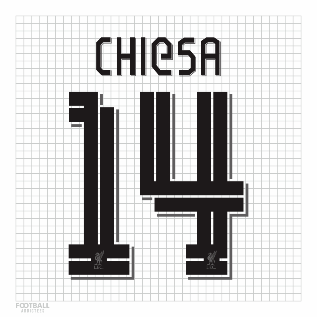 Jual Name Number Set NNS Nama Nomor Punggung Federico Chiesa Liverpool ...