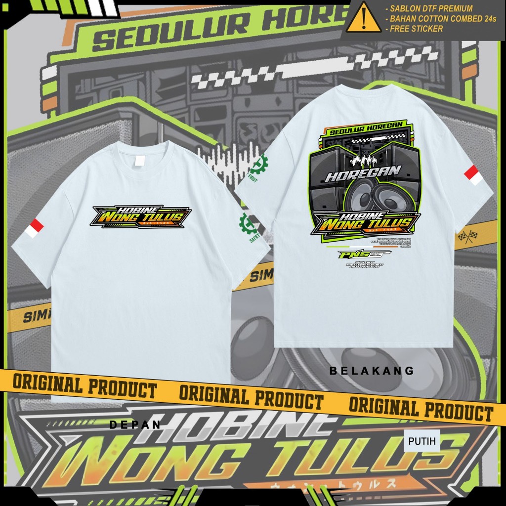 Jual Kaos Sound System Audio Hobine Wong Tulus Horeg Vibes Baju Sound ...