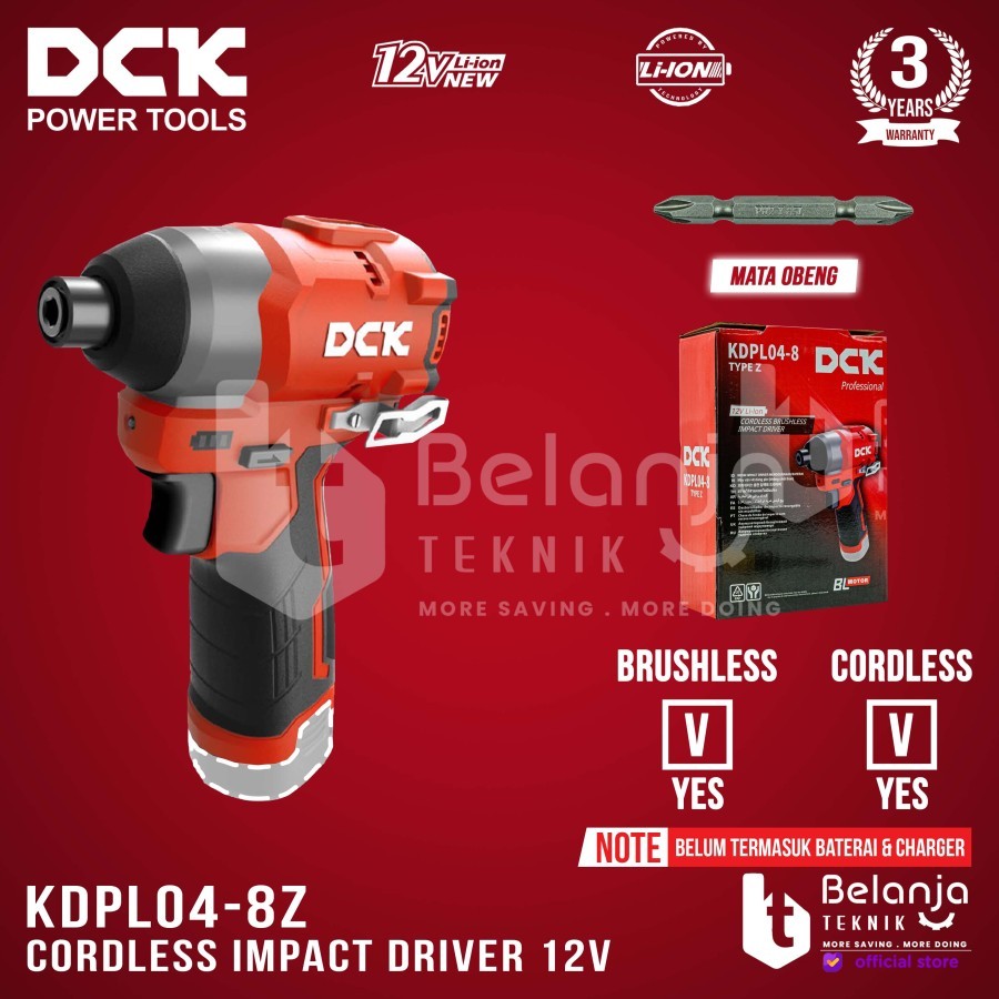 Jual Dck Brushless Impact Driver Cordless 12v Kdpl04 8ek Bor Obeng Kdpl