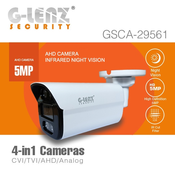 Jual GLENZ CCTV ANALOG AHD ( NON WIFI ) OUTDOOR 5MP - IR BLACK WHITE ( GPCA- 29561) | Shopee ...