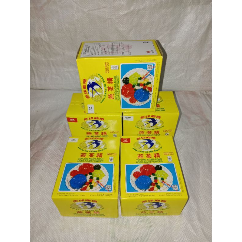 Jual AGAR AGAR WALLET SWALOW GLOBE 1 BOX 84 gram (12 sachet x 7 gram ...