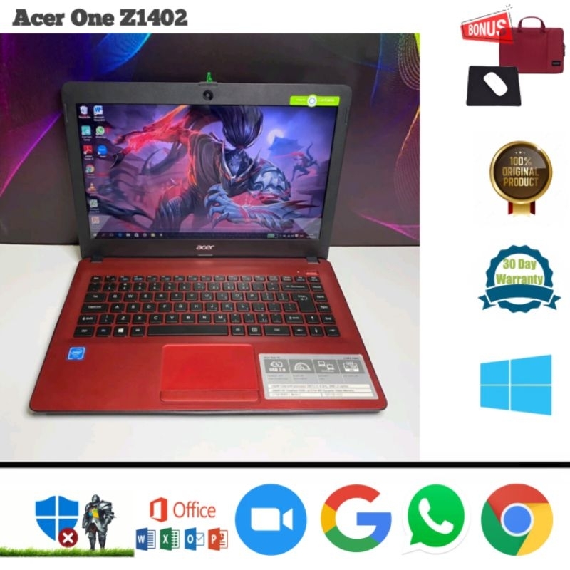 Jual Laptop Acer One Z1402 Celeron Ram 4GB HDD 500GB Win 10 Siap Pakai ...