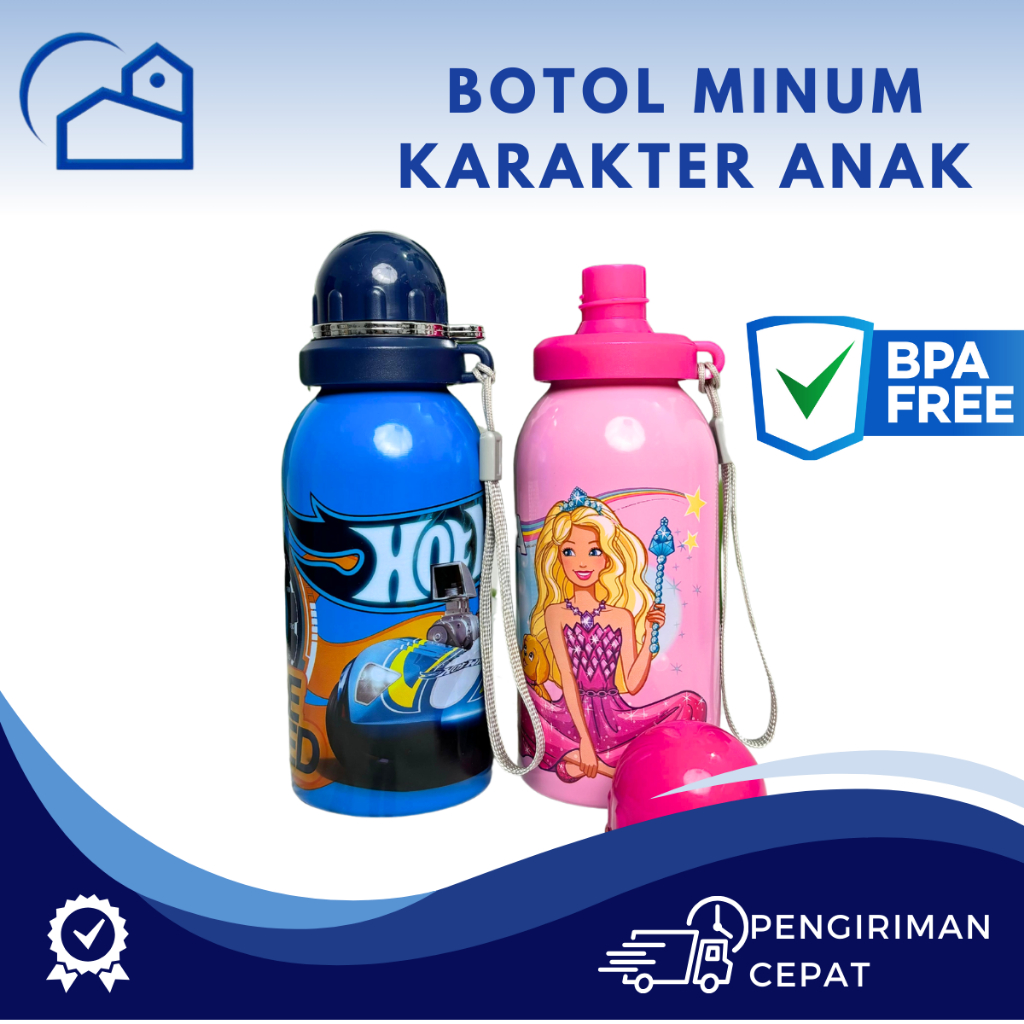 Jual BOTOL MINUM ANAK KARAKTER STAINLESS STEEL / TUMBLR FOOD GRADE ...