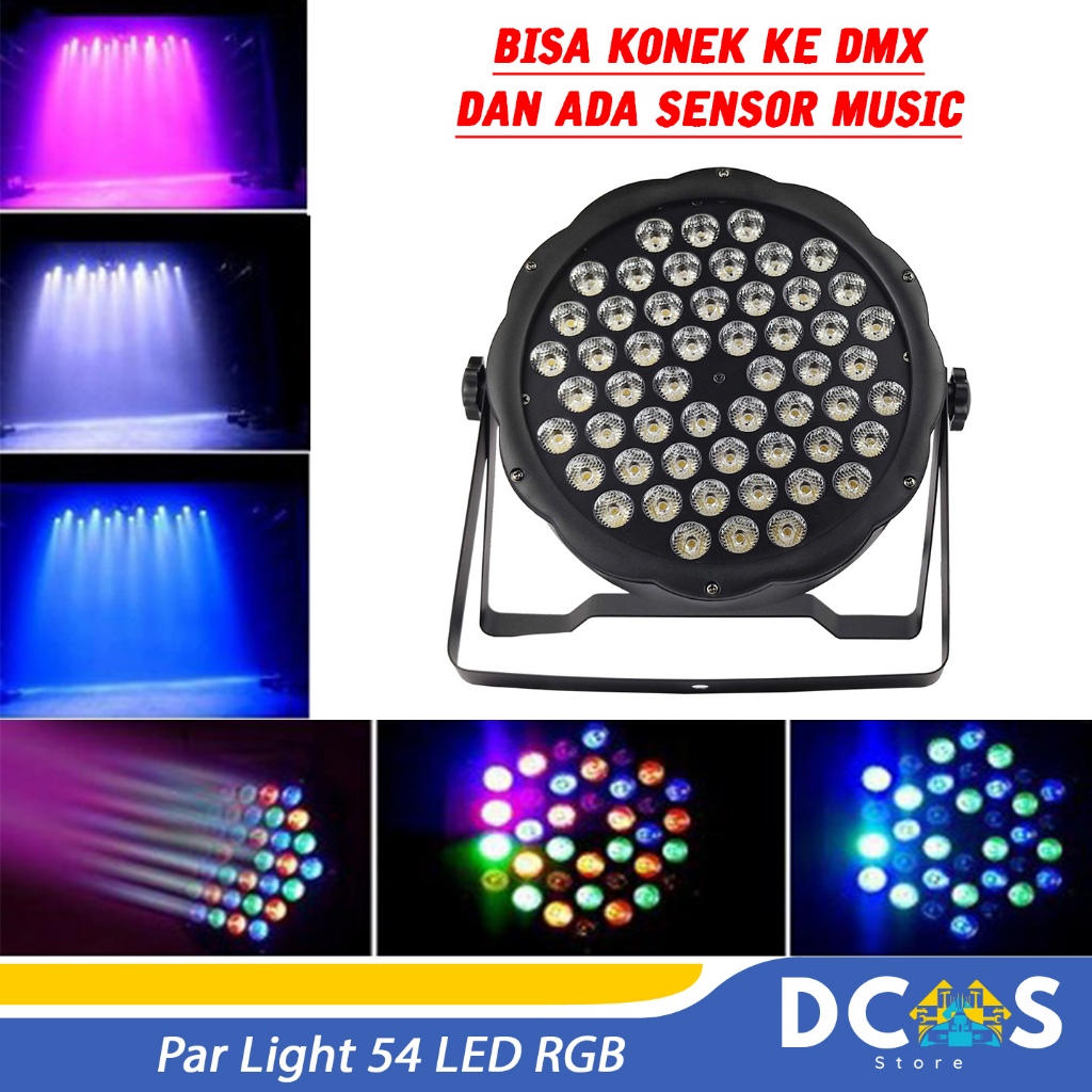 Jual Par Light 54 LED RGB Mini Flat Stage /Lampu Panggung /LED PAR 54W ...