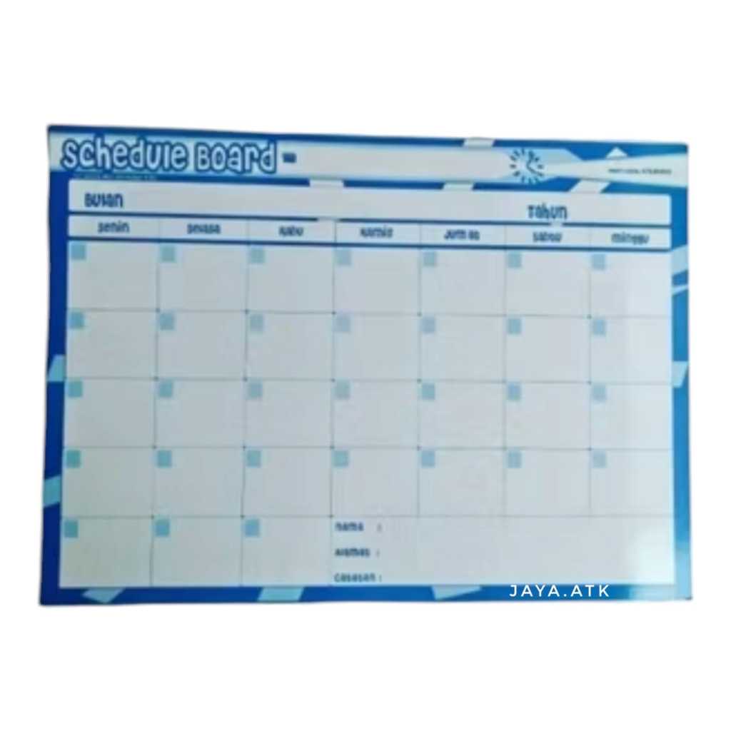 Jual SCHEDULE BOARD PAPAN JADWAL 50X70 2 SISI PAPAN TULIS KERTAS ...