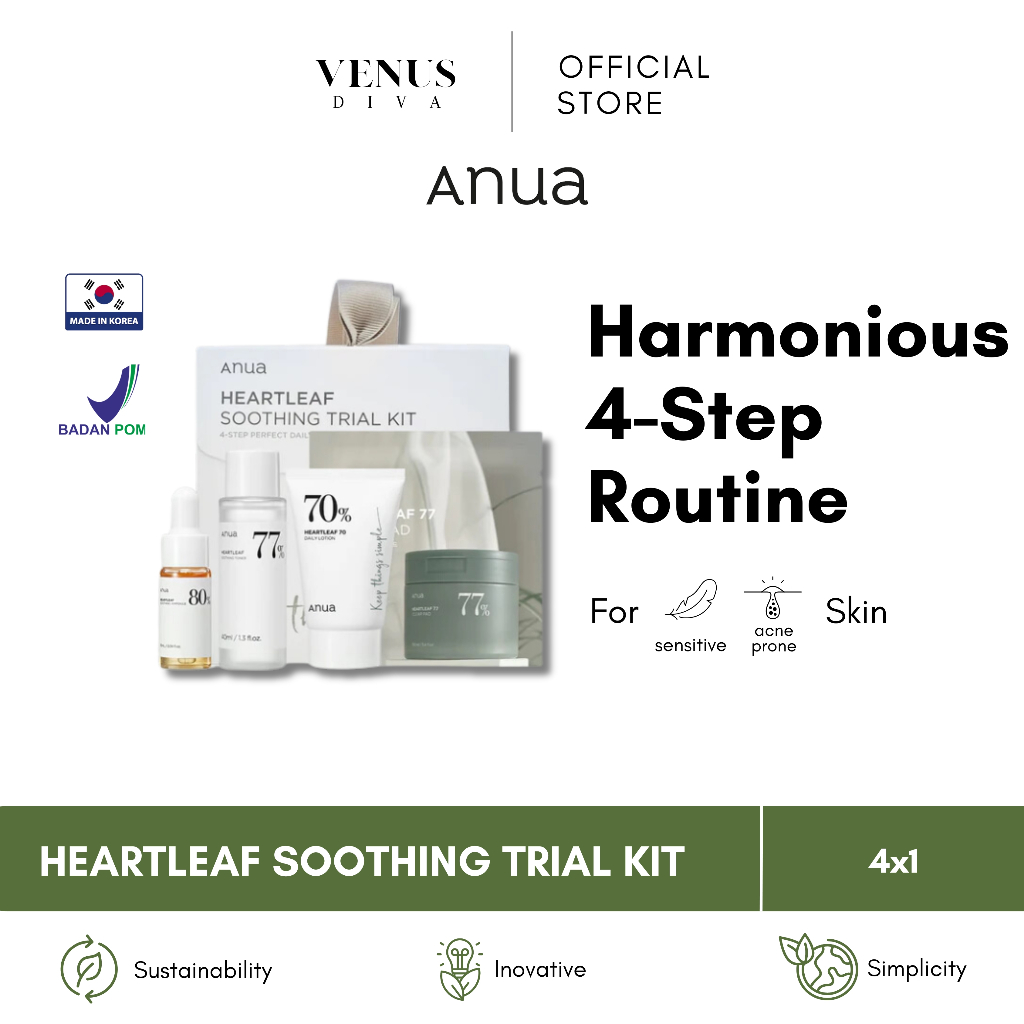 Jual ANUA Heartleaf Soothing Trial Kit Set Perawatan Kulit Travel Size ...