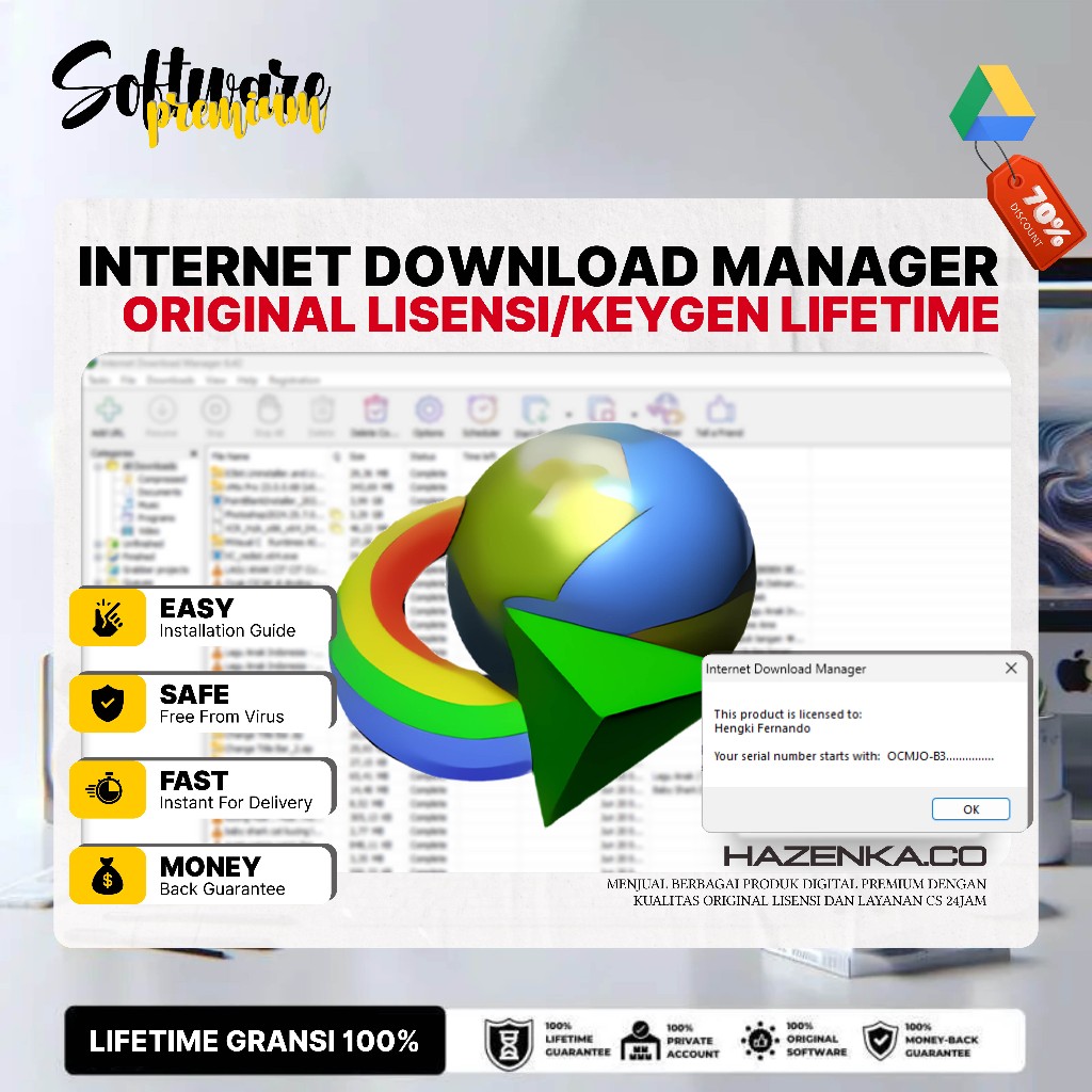 Jual IDM Internet Download Manager Pro Full Version Lisensi/Keygen ...
