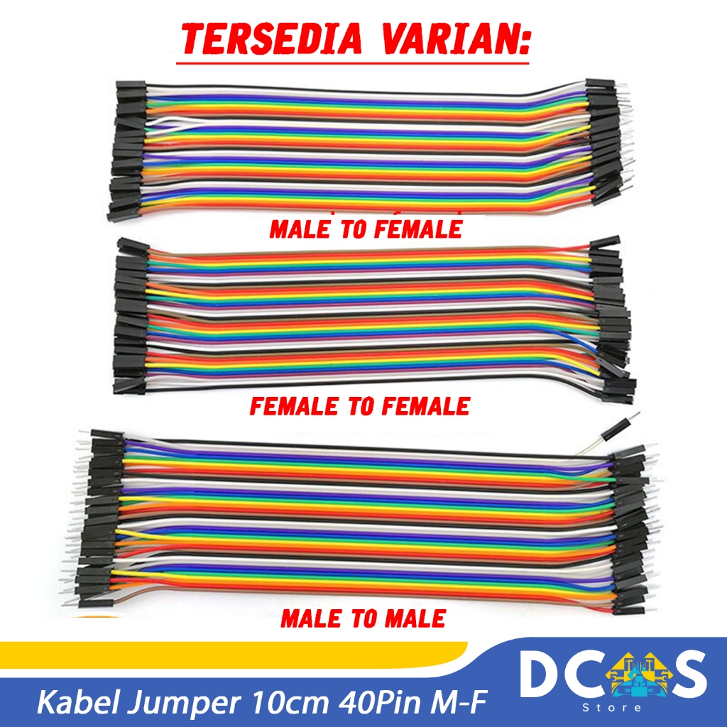 Jual Kabel Jumper Dupont 10 cm 40 Pin /Jumper Wire Cable 10cm 40pcs M-F ...