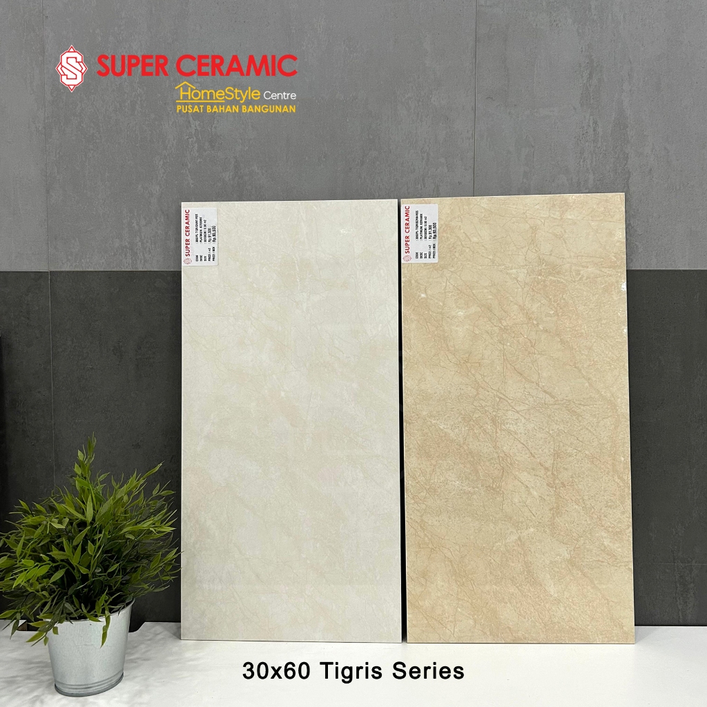 Jual PLATINUM 30x60 Keramik Dinding - TIGRIS WHITE / TIGRIS CREAM ...