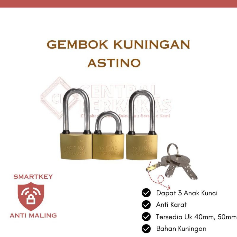 Jual Gembok Kuningan Smart Komputer Key Astino / Gembok Anti Maling ...