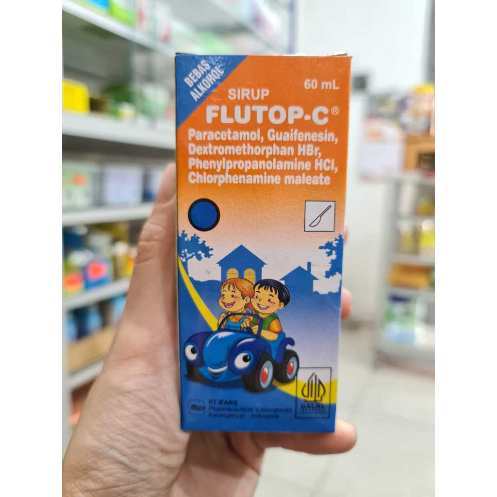 Jual FLUTOP-C 60 ML SIRUP OBAT BATUK FLU PILEK DEMAM PUSING BERSIN ...