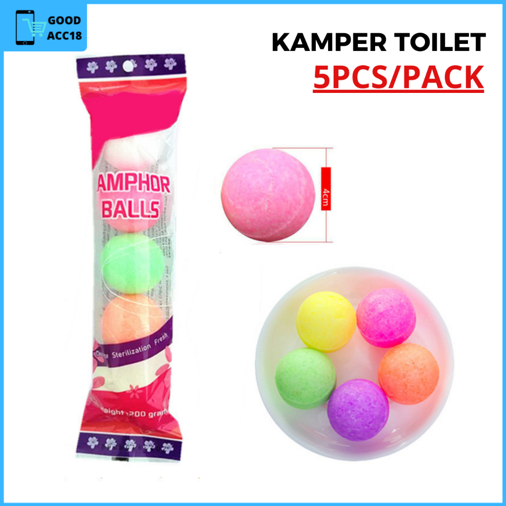 Jual Kamper Toilet Color Ball 5 PCS/PACK pengharum WC kamar mandi ...