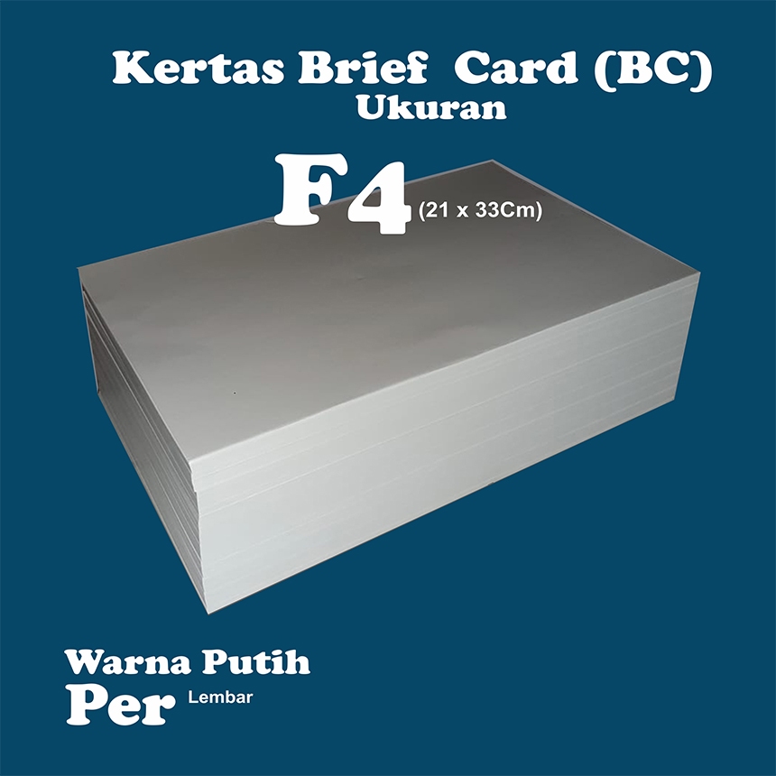 Jual KERTAS BRIEF CARD F4150 GRAM PUTIH|KERTAS BC UNDANGAN_SERTIFIKAT ...