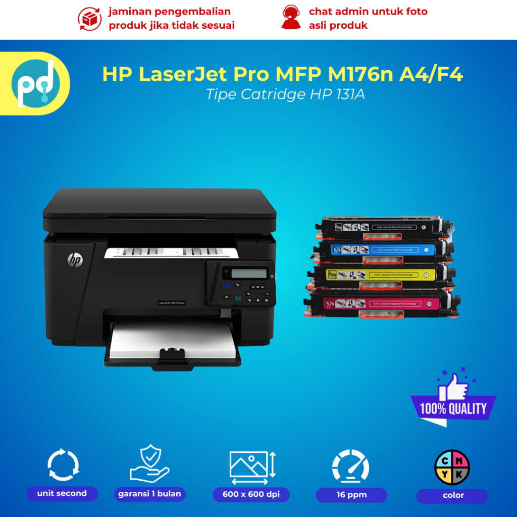 Jual Printer Warna Hp Laserjet M176N Kertas A4 F4 Printer Fotocopy ...