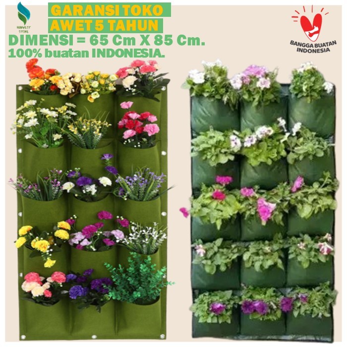 Jual Pot Tanaman Pot Bunga Wall Planter Bag Dinding Planterbag Polybag ...