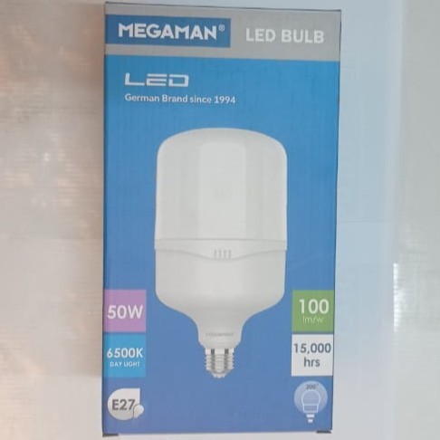 Jual Lampu LED 50W Daylight MEGAMAN 50 Watt 6500K Bohlam Putih Bergaransi | Shopee Indonesia