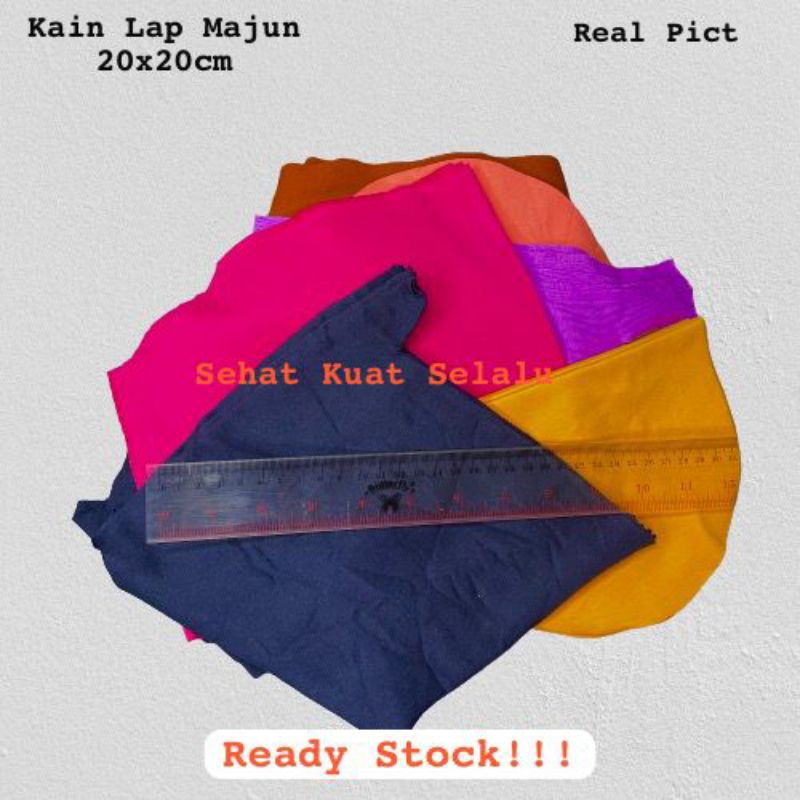Jual KAIN LAP MAJUN PERCA KATUN Warna TUA Isi 1kg ukuran 20x20 cm ...