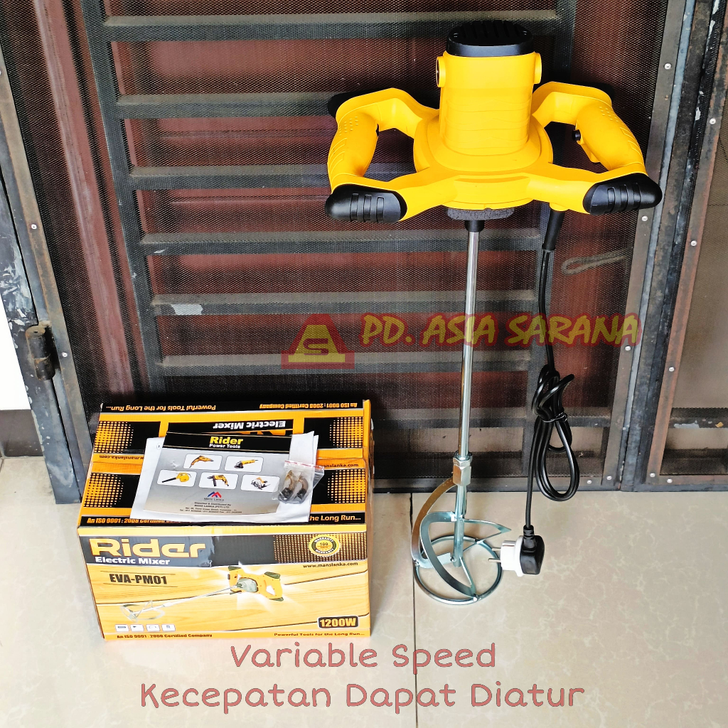 Jual Mesin Pengaduk Cat Elektrik Mixer RIDER EVA-PM01 Bor Electric ...