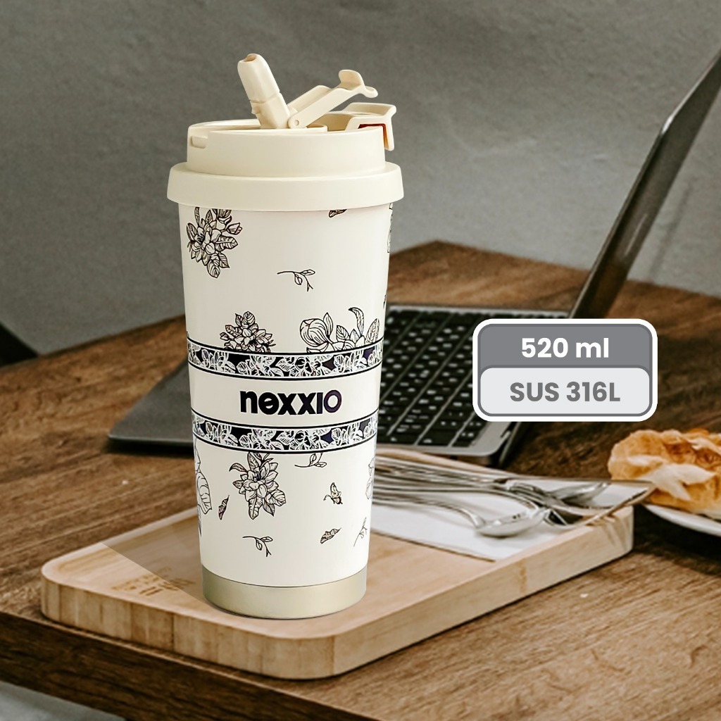 Jual HomeAku Tumbler Minum Nexxio Aesthetic Cooler Stainless 316 Portabel Anti Tumpah 520ml ...