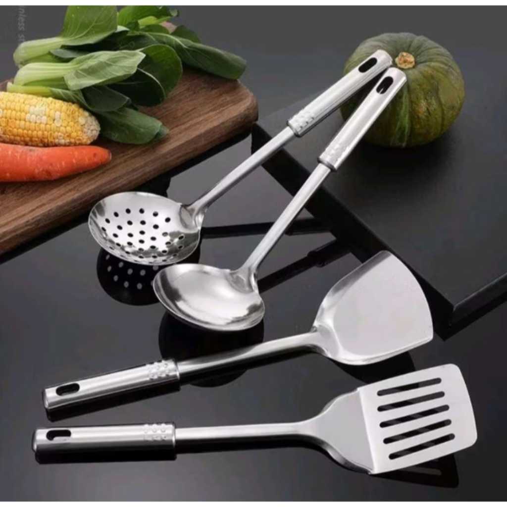 Jual Spatula / Set Alat Masak / Spatula Stainless / Set Spatula 4 in 1 ...