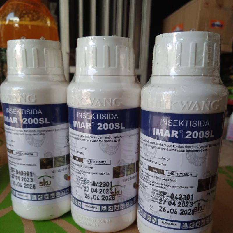Jual insektisida IMAR 200 SL kemasan 100 ml. kandungan imidakloprit. kutu thrip, wereng, walang ...
