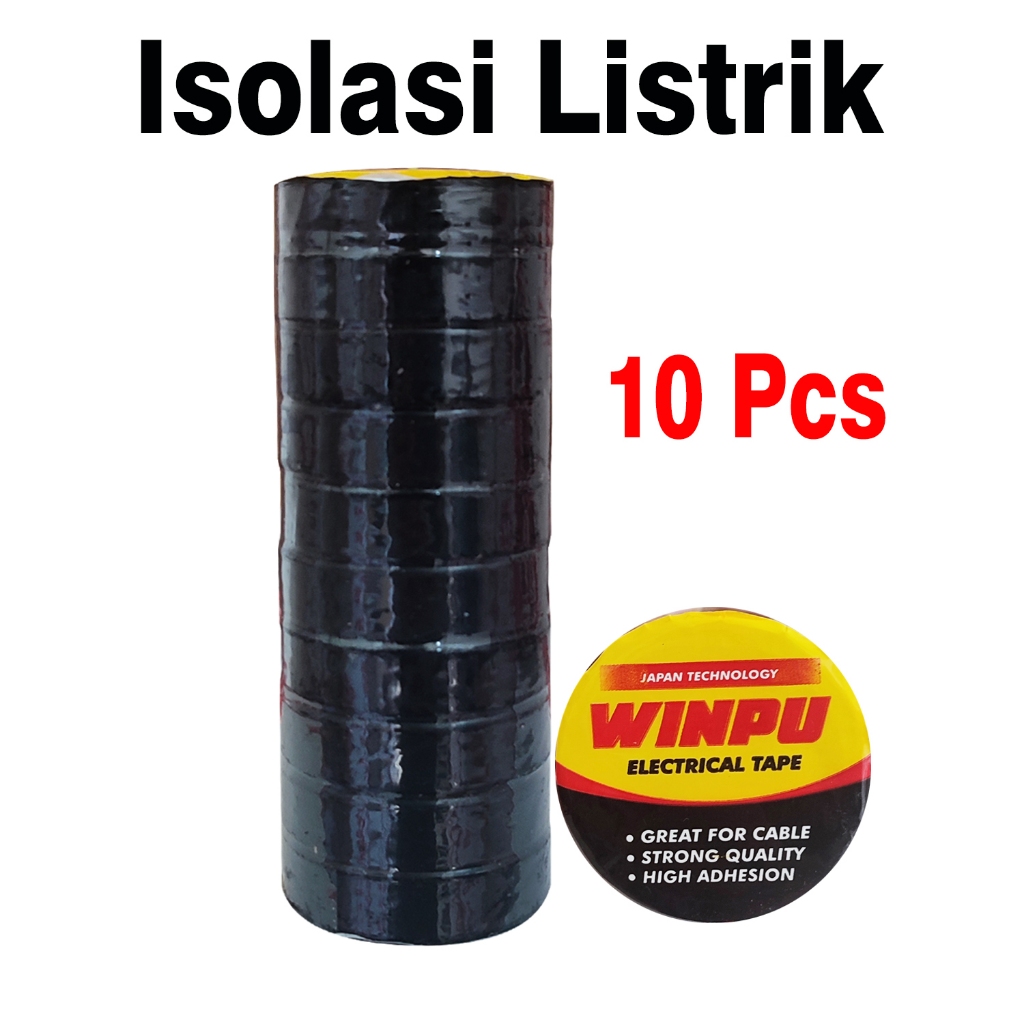 Jual 10 PCS - Isolasi Kabel Listik - Electrical Tape - Isolasi Listrik ...