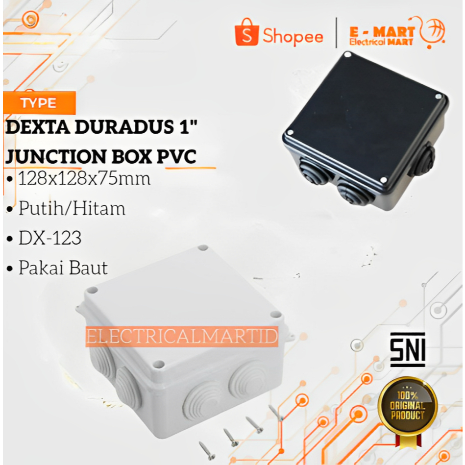 Jual DEXTA Duradus 128x128x75mm Dorados Doradus Kotak Junction PVC BOX ...