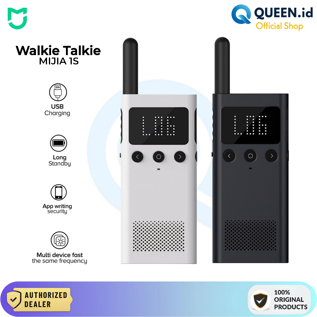 Jual Xiaomi Mijia 1S Smart Walkie Talkie HT with FM Radio Speaker LCD ...