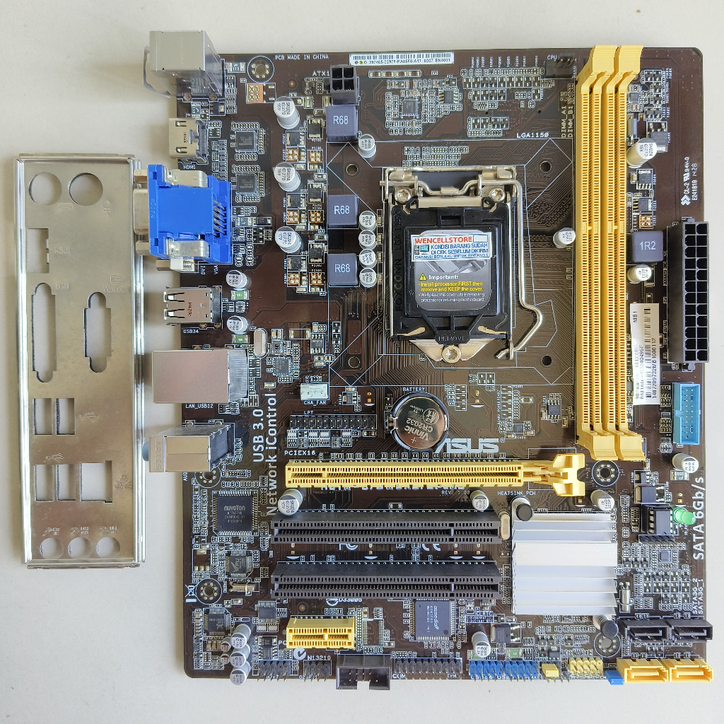 Jual MOTHERBOARD ASUS H81M-C/BM6AD LGA 1150 DDR3 | Shopee Indonesia