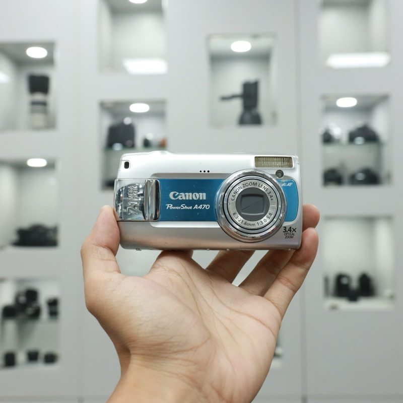 Jual Digicam Canon Powershot A470 blue | Shopee Indonesia