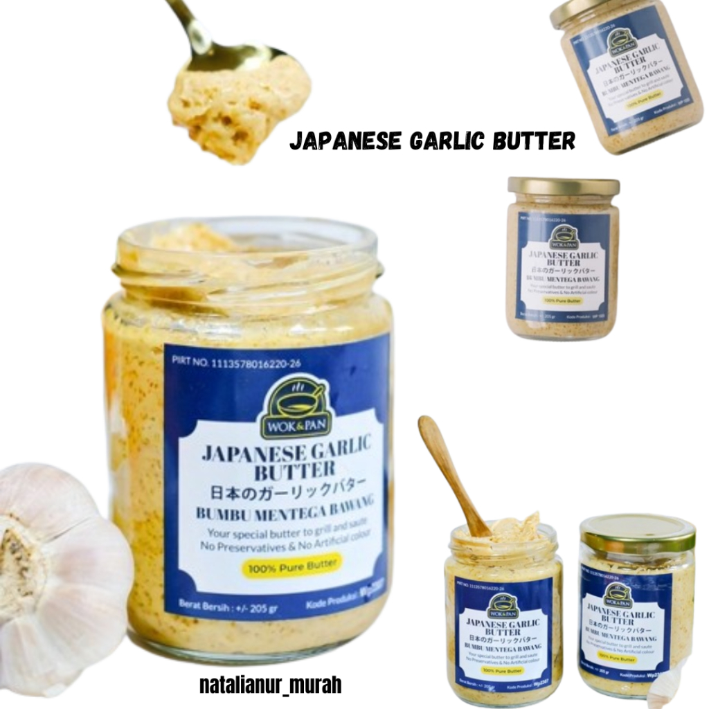 Jual Japanese Garlic Butter 350gr produk of Wokpan Original / WOK&PAN ...