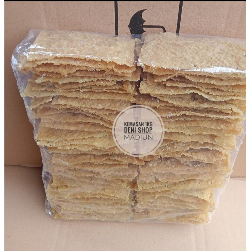 Jual [1 kg] kerupuk puli / lempeng / krupuk gendar /Karak KHAS MADIUN ...