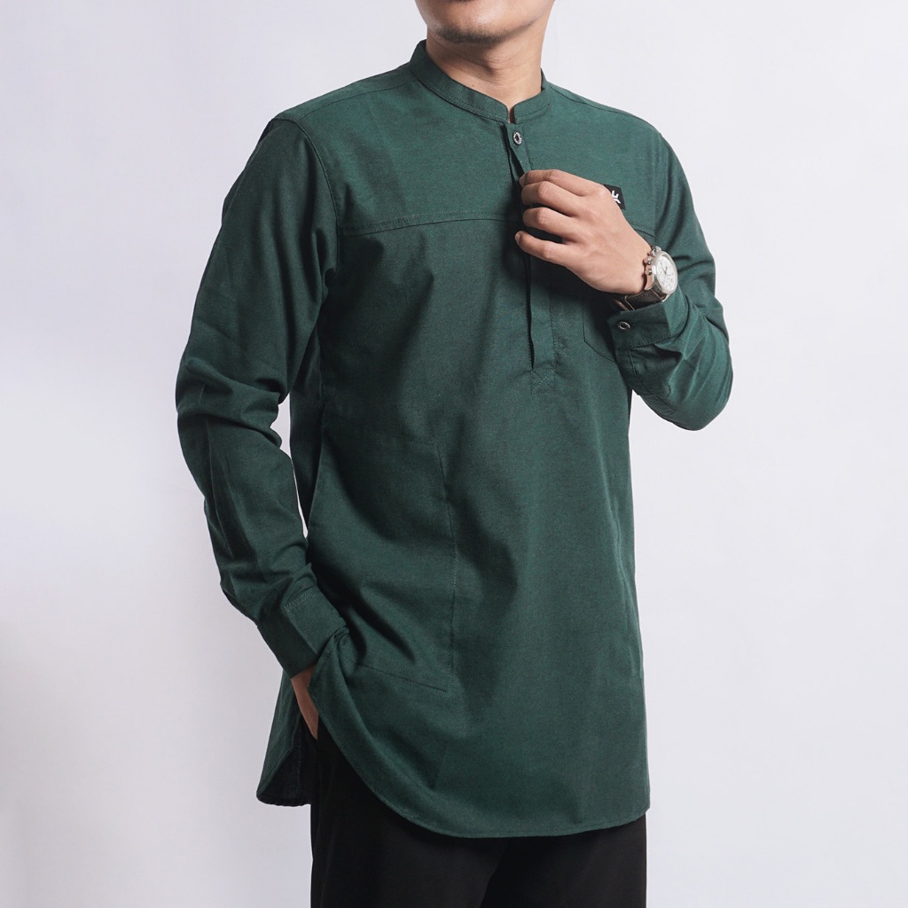 Jual KDL - Kurta Arda Long Sleeve - Hijau Emerald | Shopee Indonesia