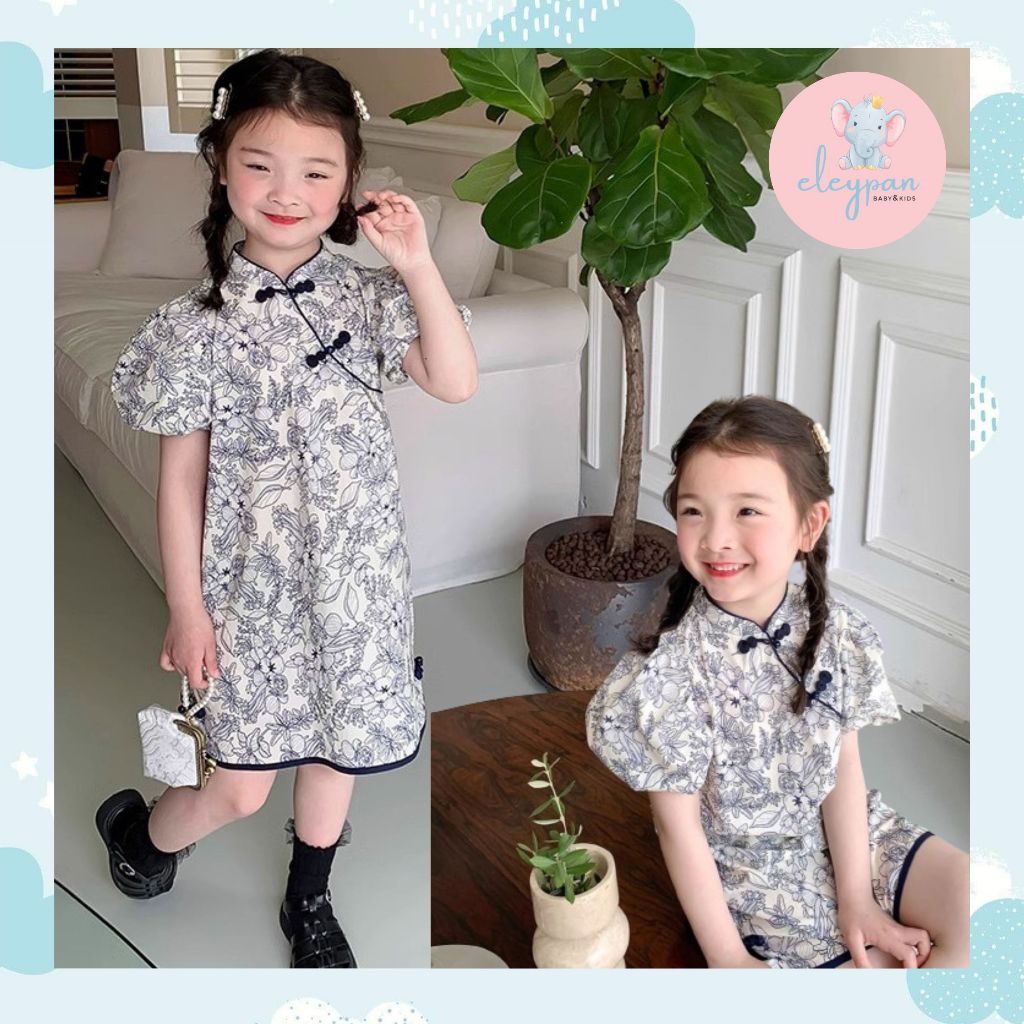 Jual Cheongsam Dress Gaun Qipao Baju Imlek Anak Perempuan | Shopee ...