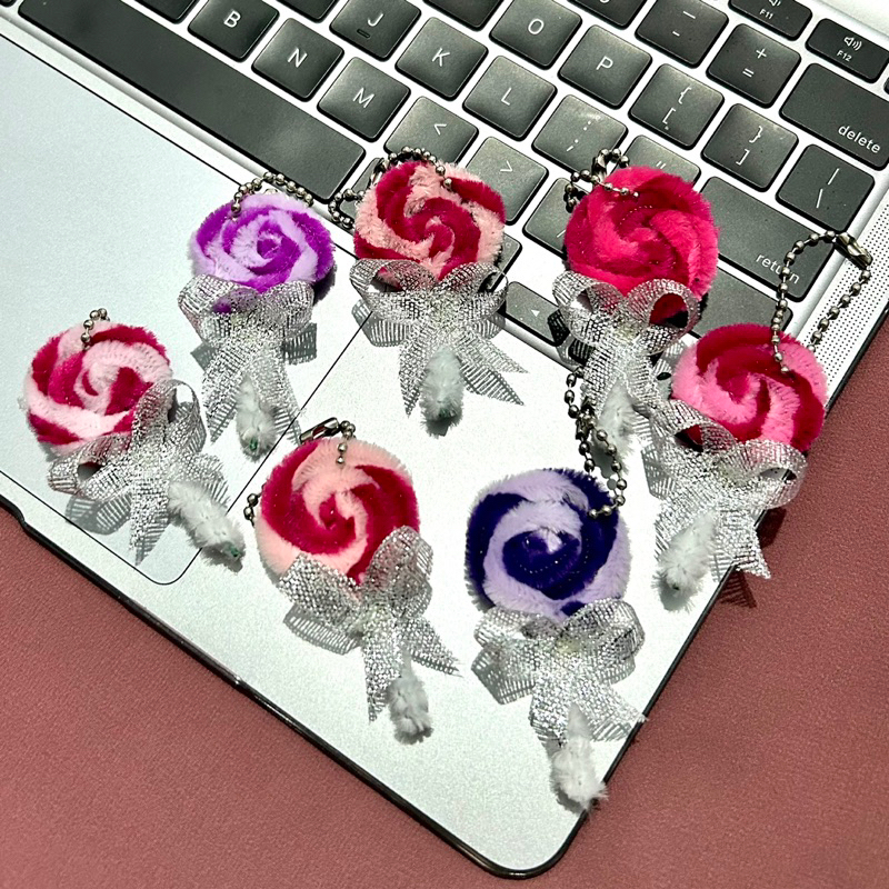 Jual lolipop keychain pipe cleaner | ganci kawat bulu mini 7 cm (WAJIB ...