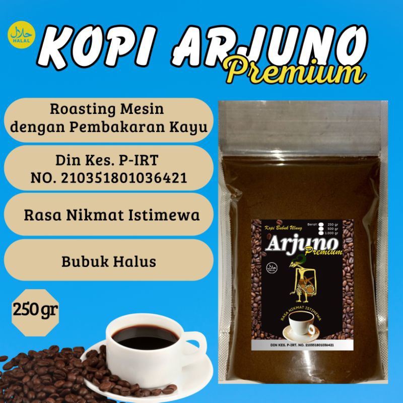 Jual [Premium] Kopi Bubuk 250 gr Arjuno Premium Jenis Robusta Rasa ...