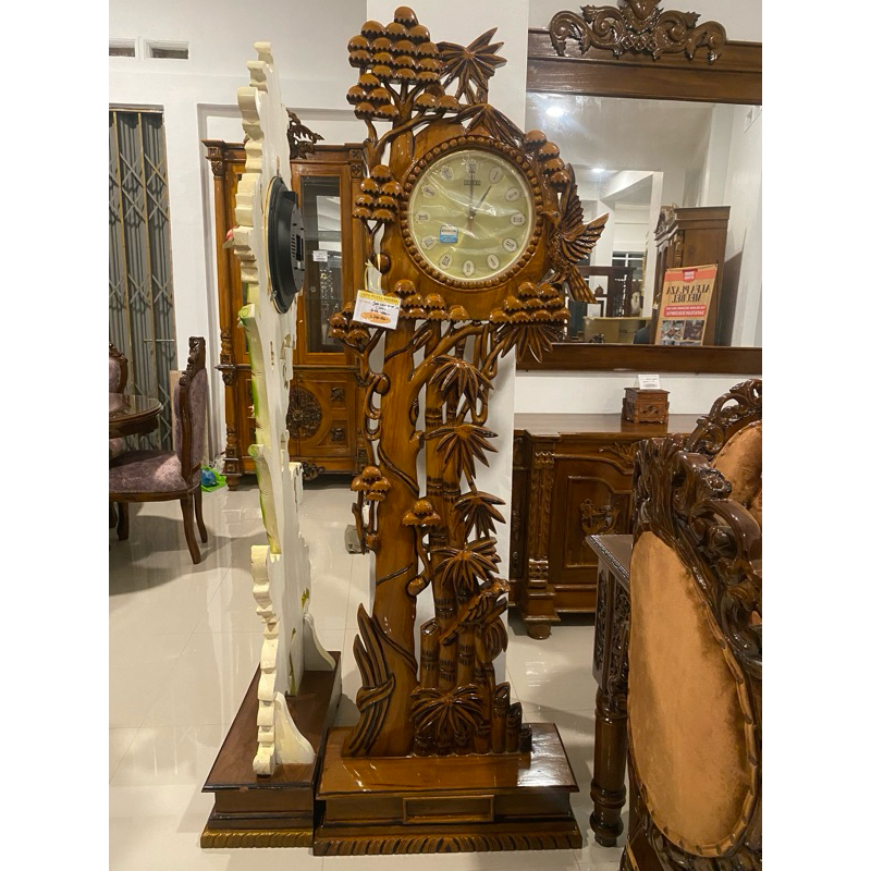 Jual JAM UKIR JATI (model pohon kelapa) | Shopee Indonesia