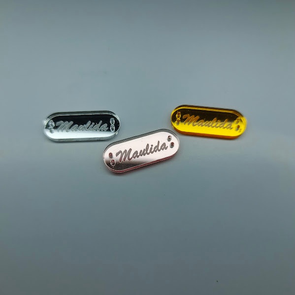 Jual AKRILIK LABEL HIJAB / Label Hijab Acrylic / Label Akrilik / Label ...
