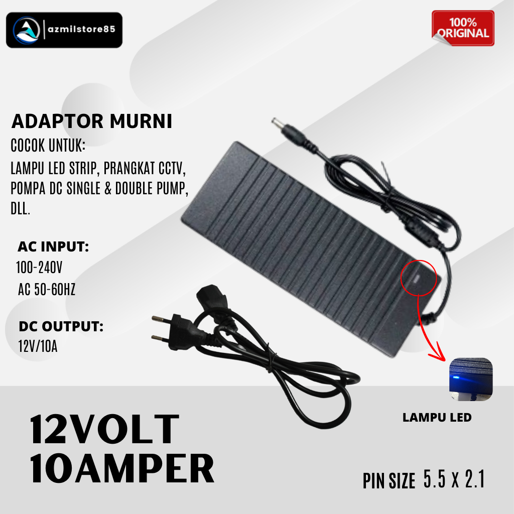 Jual Adaptor 12V 10 Amper | Shopee Indonesia