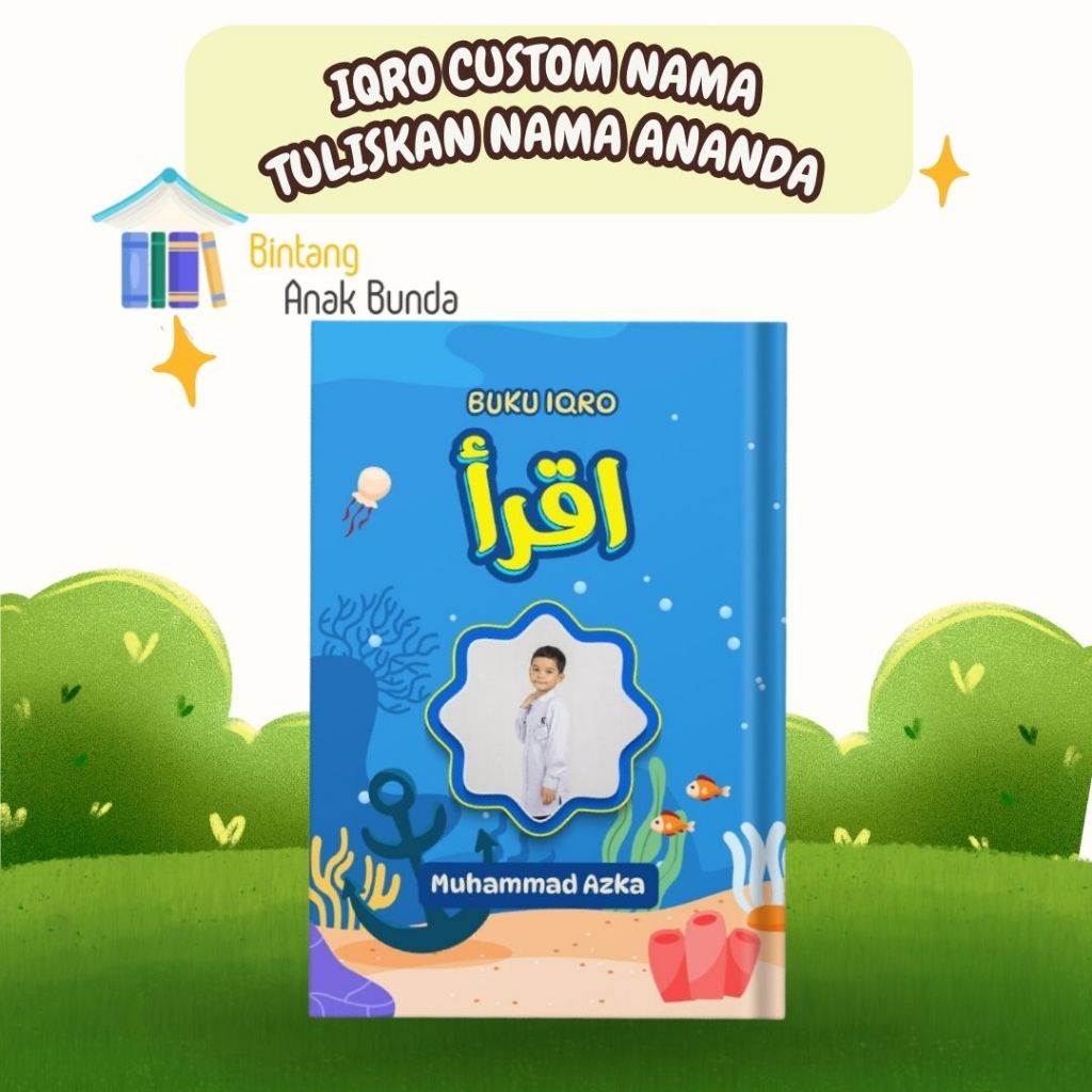 Jual Iqro Custom Tulis Nama Desain Cover Iqro Warna Custom Hard Cover ...