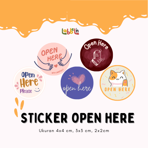 Jual Stiker OPEN HERE | Thank You for Your Order | Label Jualan Online ...