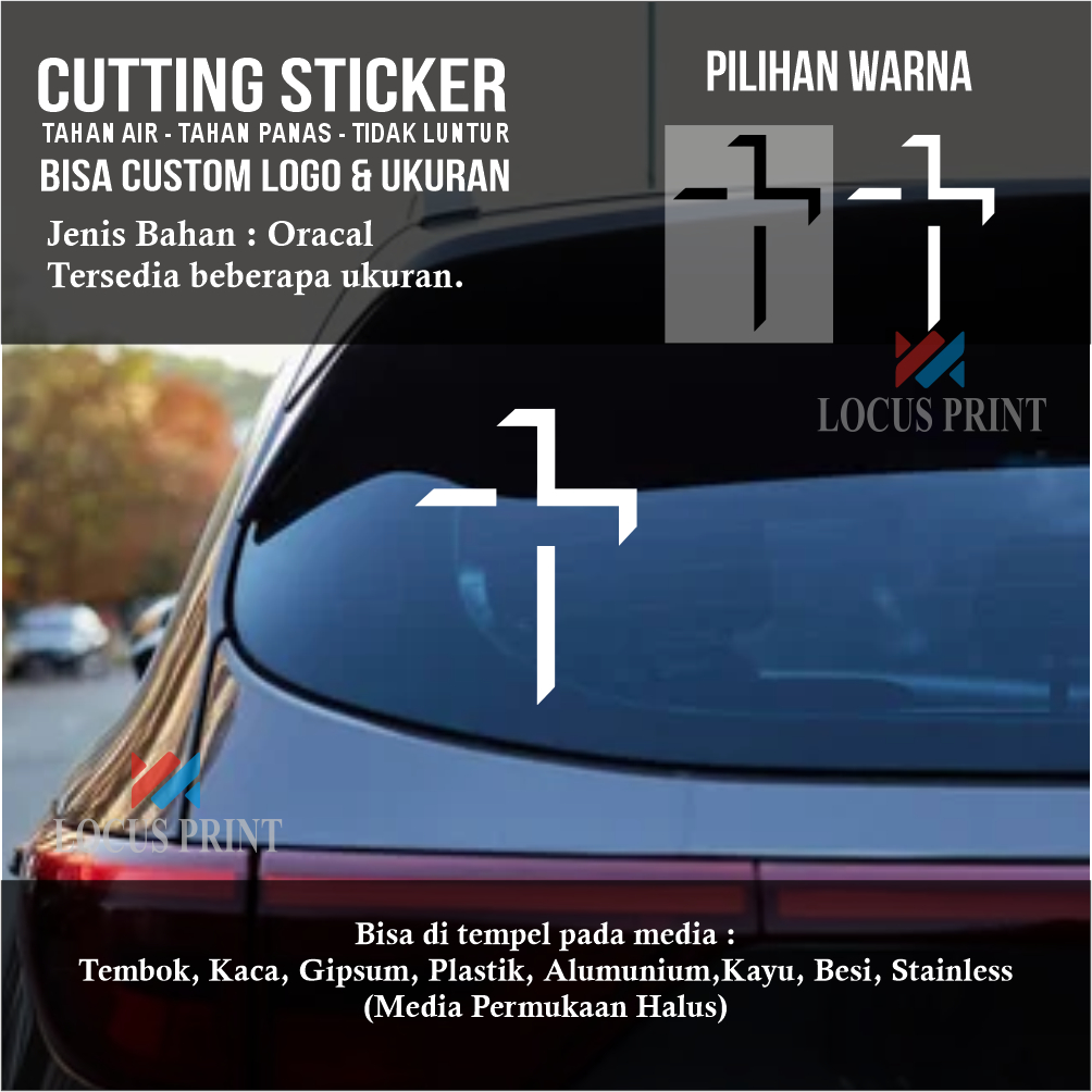 Jual Cutting Sticker Stiker Salib Jesus Yesus Kristen Nasrani Bahan ...
