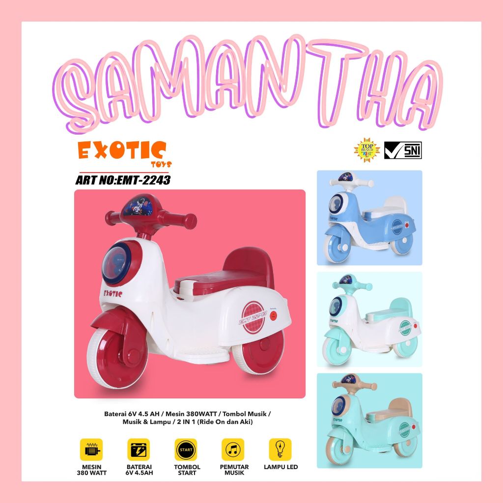 Jual MOTOR AKI MAINAN ANAK EXOTIC EMT 2243 | Shopee Indonesia