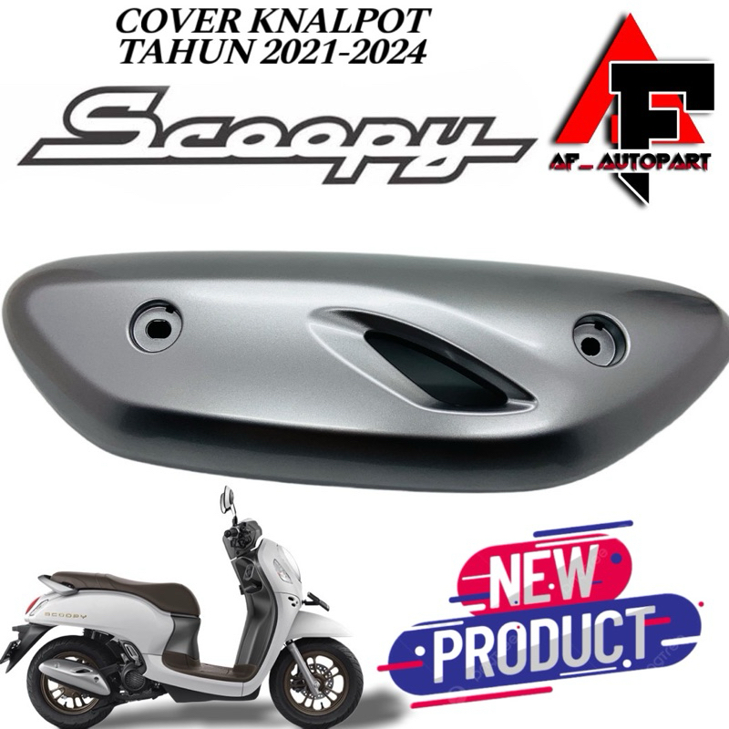 Jual cover tameng tutup knalpot scoopy new esp prestige 2021-2024 ...