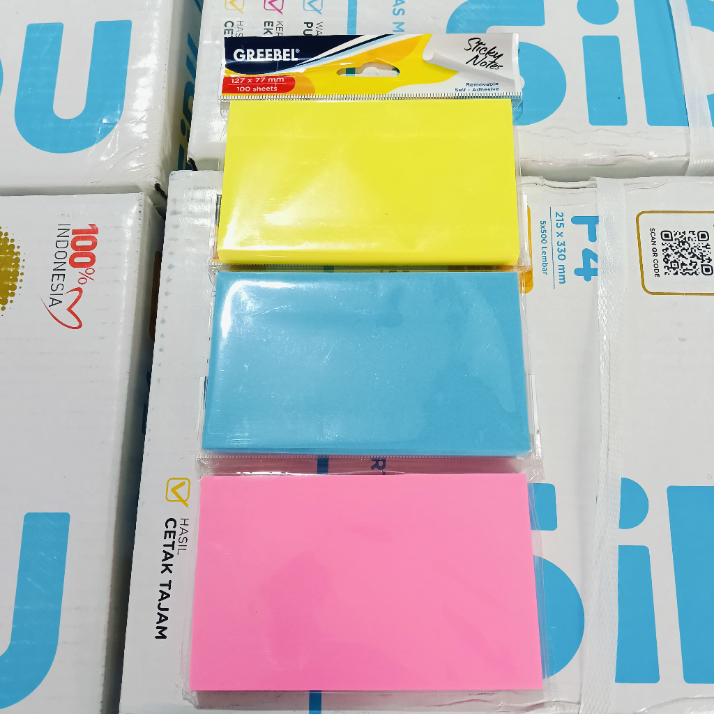Jual GREEBEL STICKY NOTE NEON 127 X 77 MM 100 LEMBAR | Shopee Indonesia