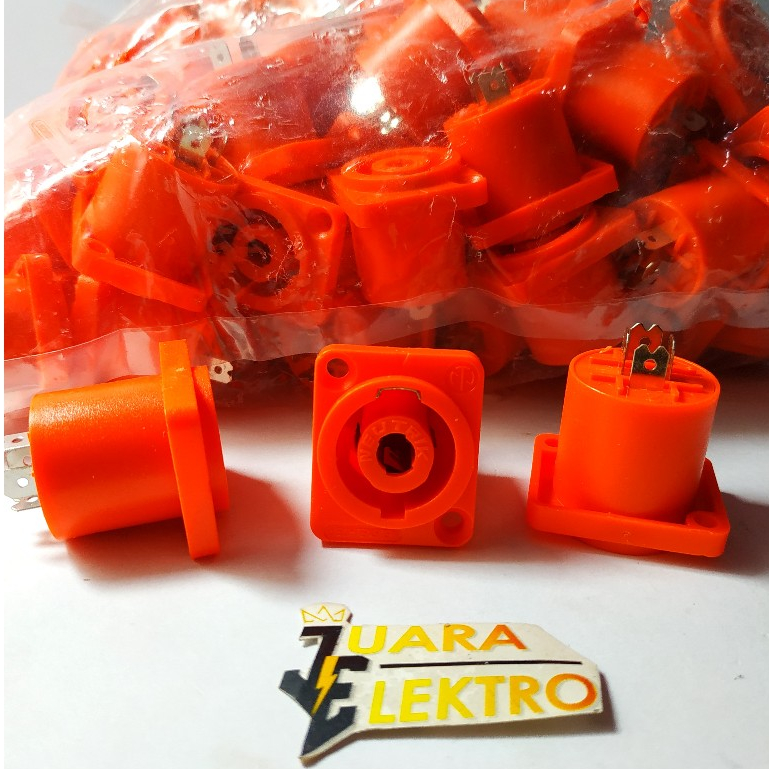 Jual Socket Speacon Orange Tanpa Drat | Soket Spikon Oren Non Drat ...