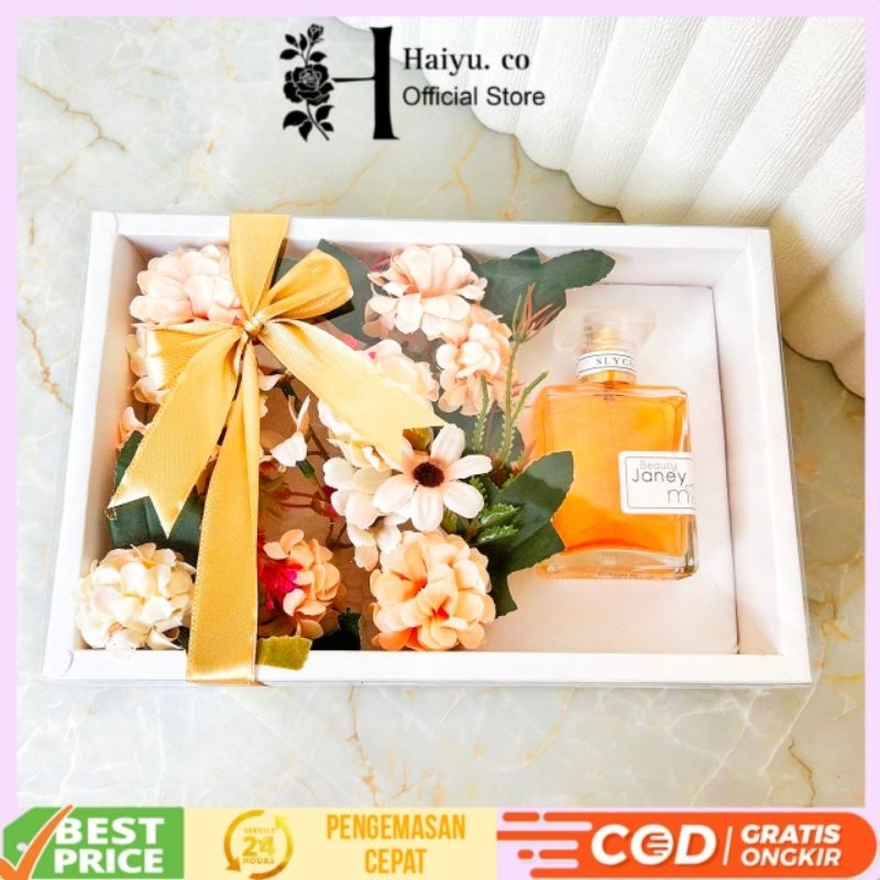 Jual [READY] Hampers Premium Flower Box Parfum Gliter Souvenir Bunga ...