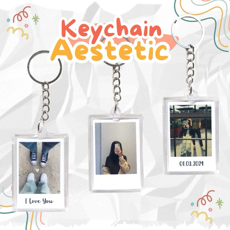 Jual WORDGIFT Keychain custom foto [2 sisi beda foto] Gantungan Kunci ...